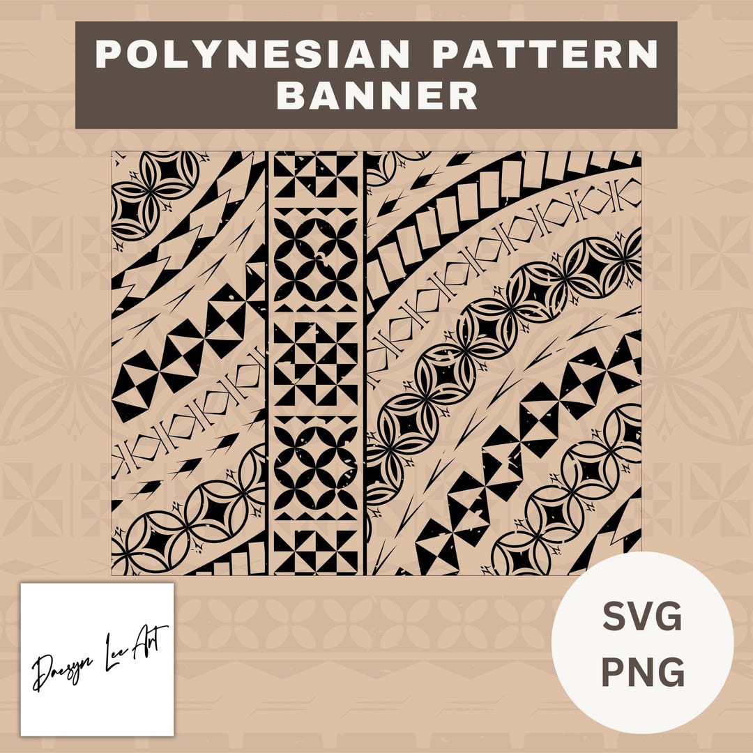 Polynesian Pattern Banner *instant Digital Download* PNG-SVG - Etsy