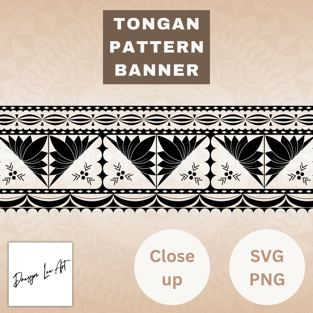 Tongan Pattern Banner 20x5inches *digital File Only* - Etsy