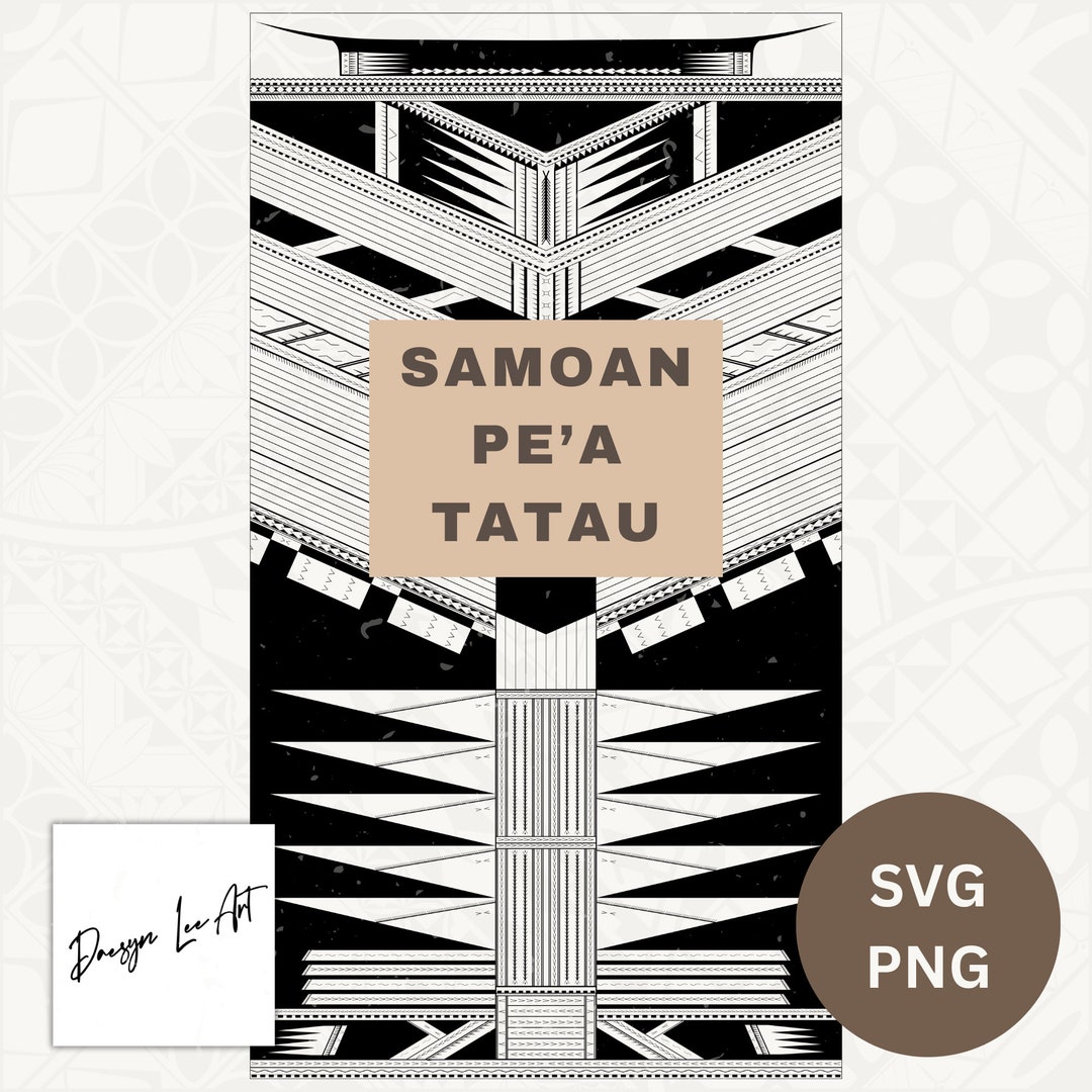 Samoan Pe'a Tatau BACK 24x36" *png*digital File Only* - Etsy