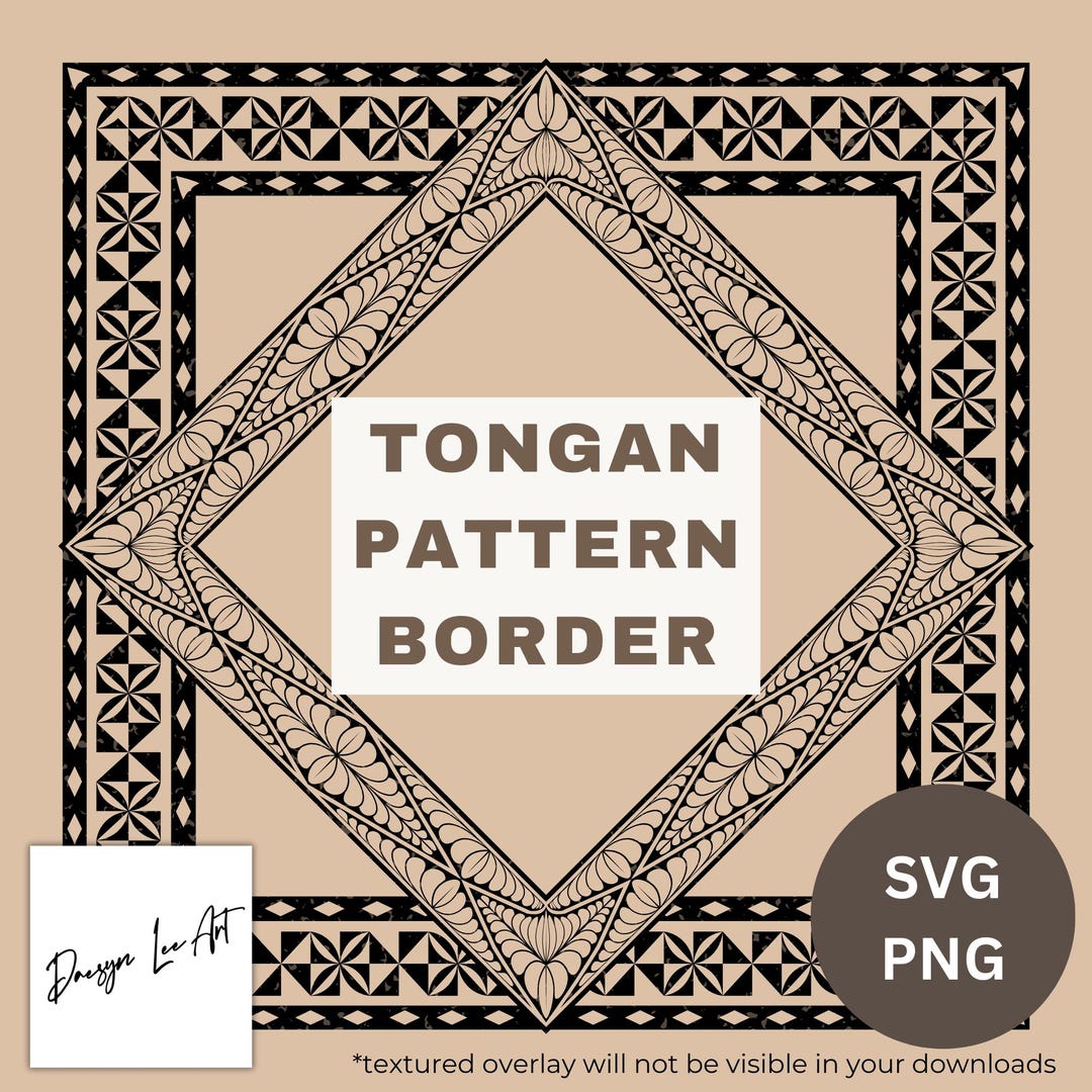 Tongan Pattern Border 50cm *instant Digital Download* SVG/PNG - Etsy