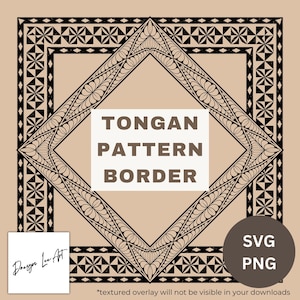 Tongan Pattern Border 50cm *instant Digital Download* SVG/PNG - Etsy