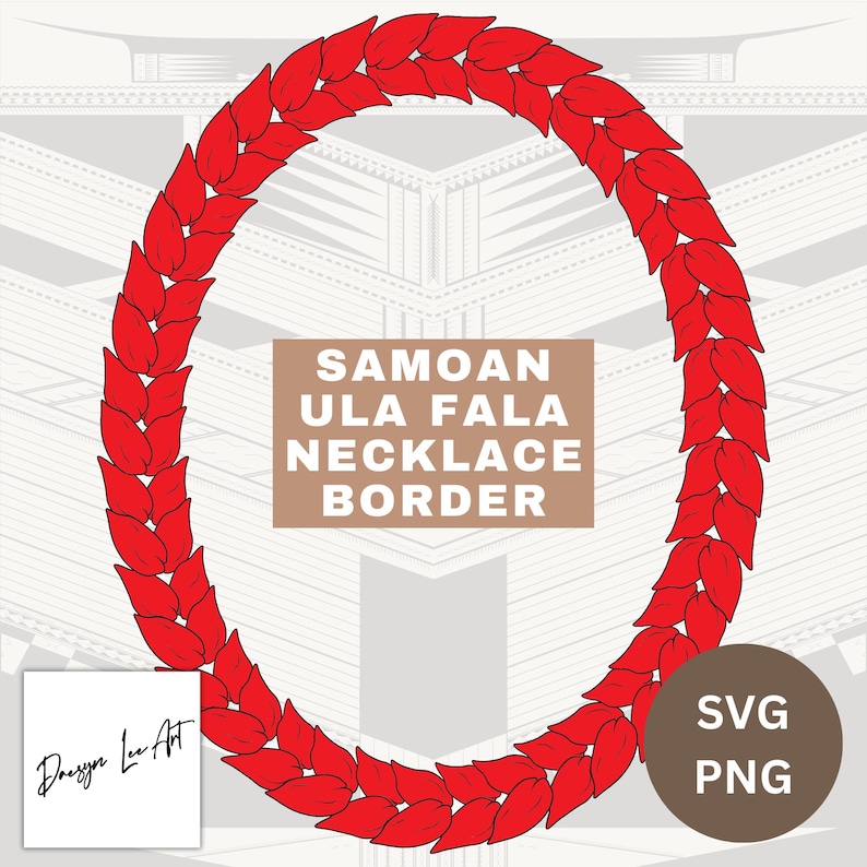 Samoan Ula Fala Necklace BORDER *digital Download Only* SVG/PNG - Etsy