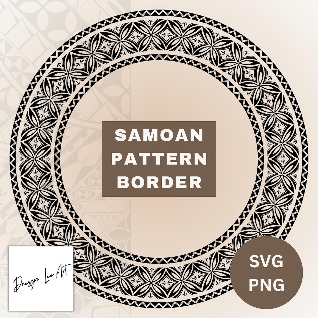 Samoan/polynesian Pattern Border instant Digital Download SVG/PNG - Etsy
