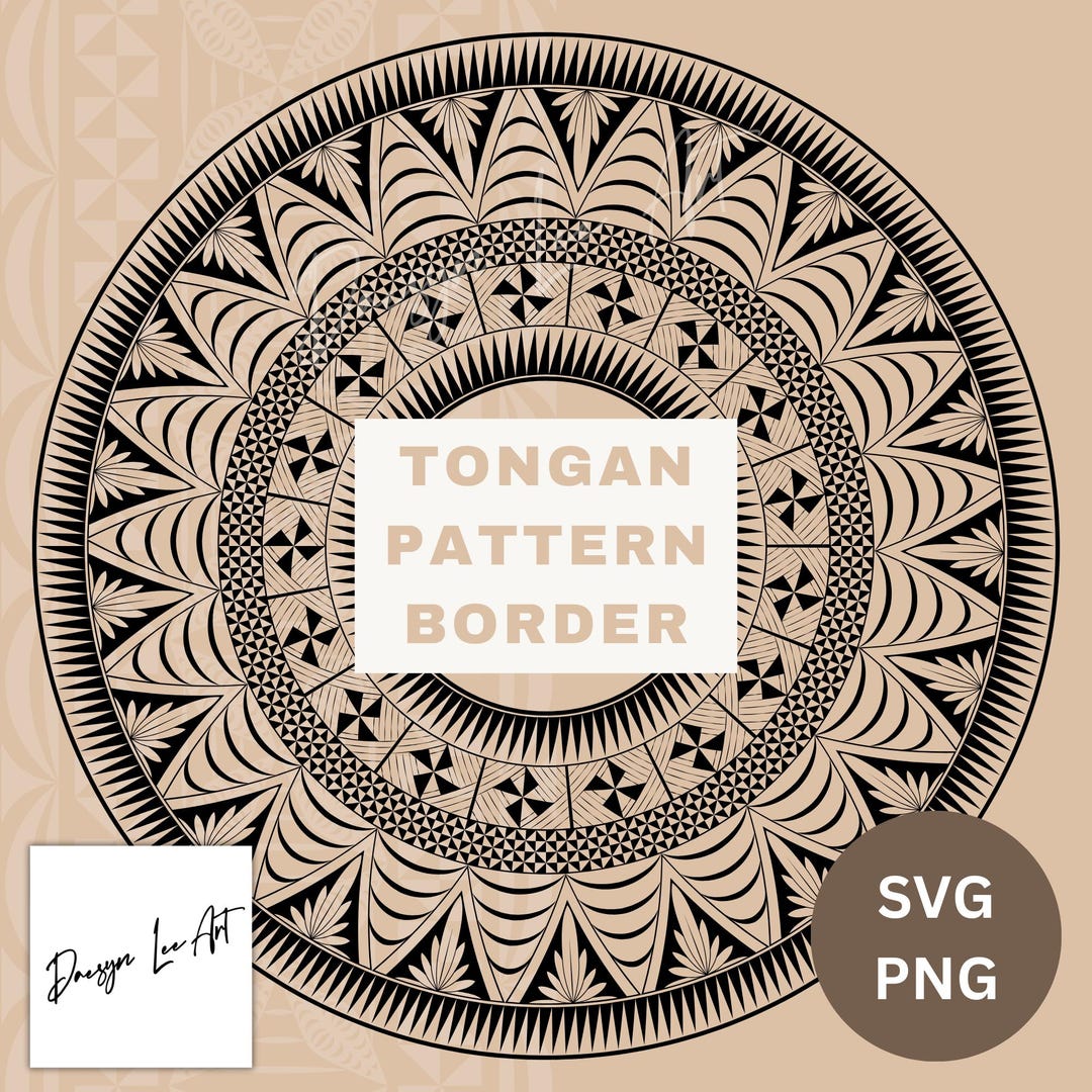 Tongan Pattern Border *instant Digital Download* SVG/PNG - Etsy
