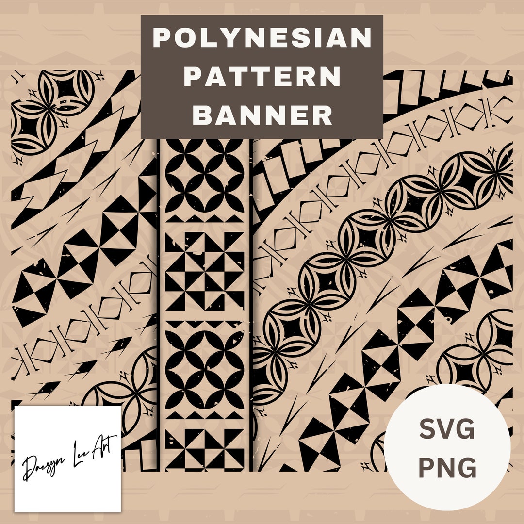 Polynesian Pattern Banner instant Digital Download PNG-SVG - Etsy