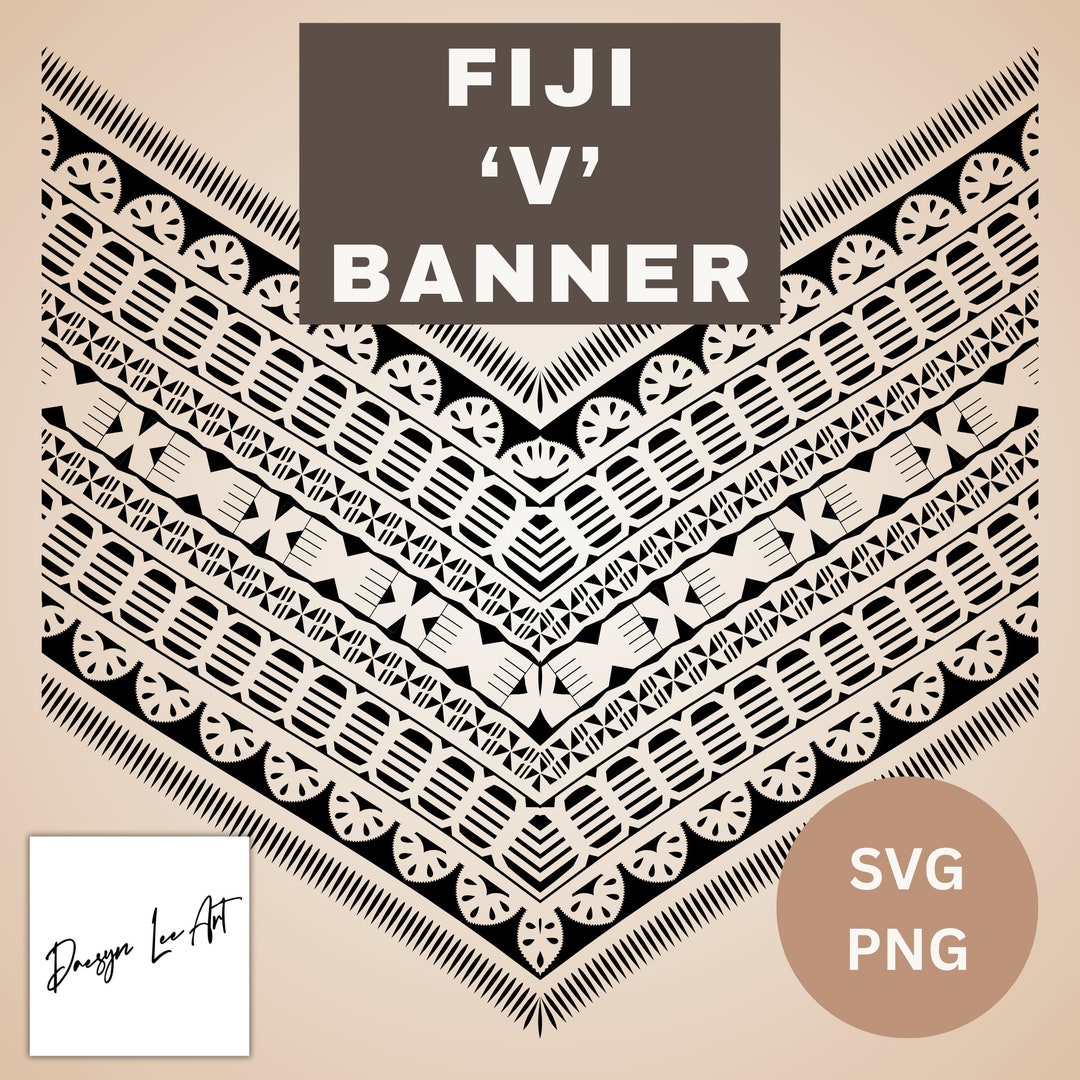 Fijian 'V' Pattern Banner SVG/PNG *digital File Only* - Etsy