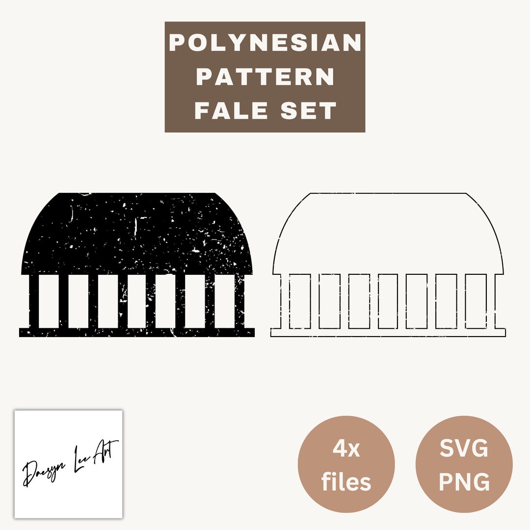 Polynesian Pattern Fale Set (solid & Outline) *instant Digital Download ...