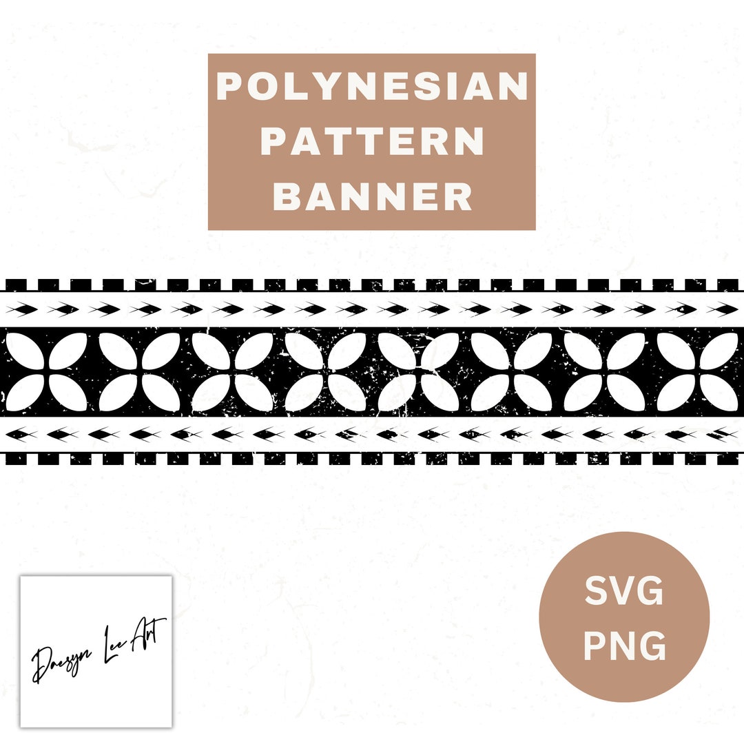 Polynesian Pattern Banner *instant Digital Download* PNG-SVG-PDF - Etsy