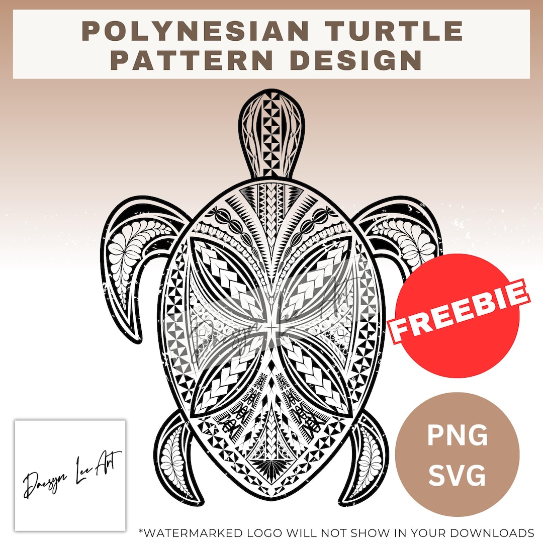 Polynesian Turtle Pattern Design *instant Digital Download* PNG-SVG - Etsy