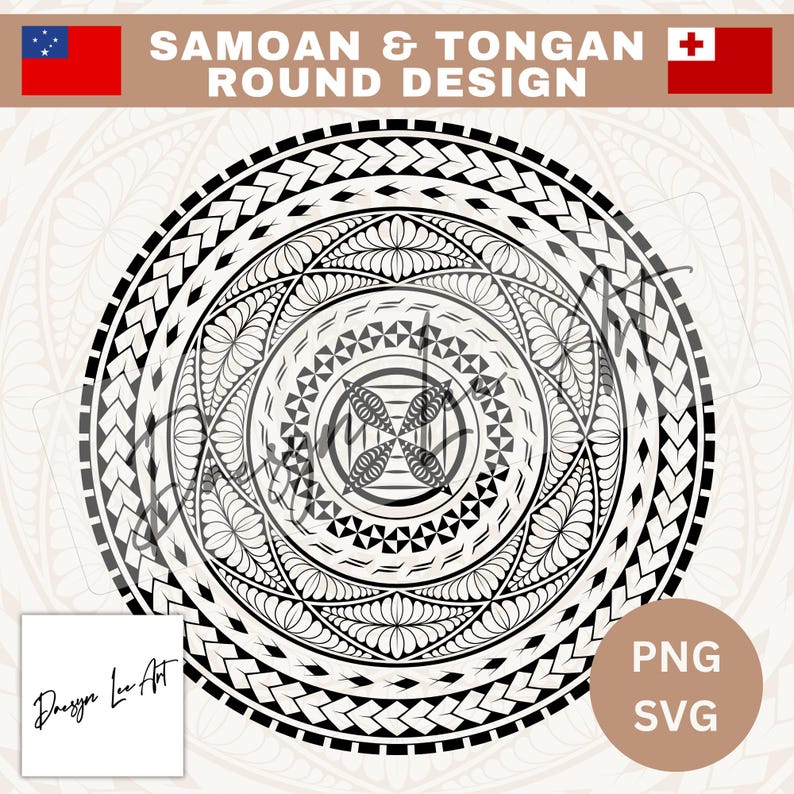 Samoan & Tongan Round Design *digital Download Only* SVG/PNG - Etsy