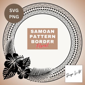 Samoan Pattern BORDER -floral *digital Download Only* SVG/PNG - Etsy