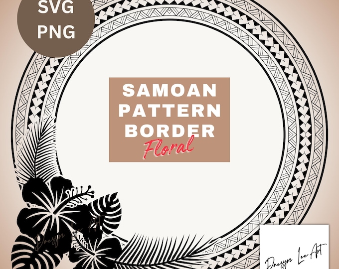 Samoan Pattern BORDER -floral *digital Download Only* SVG/PNG - Etsy