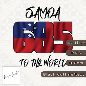 685 Samoa to the World Flag Digital Design - Etsy