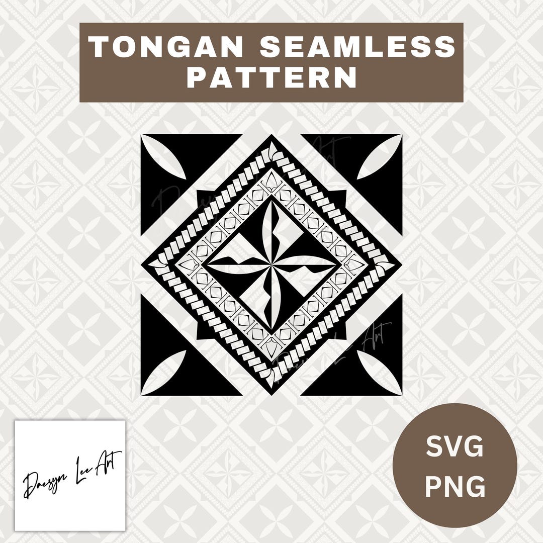 Tongan Seamless Pattern *instant Digital Download* SVG/PNG - Etsy