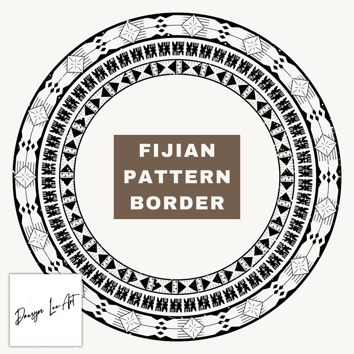 Fijian Pattern Border PNG File instant Digital Download - Etsy Canada