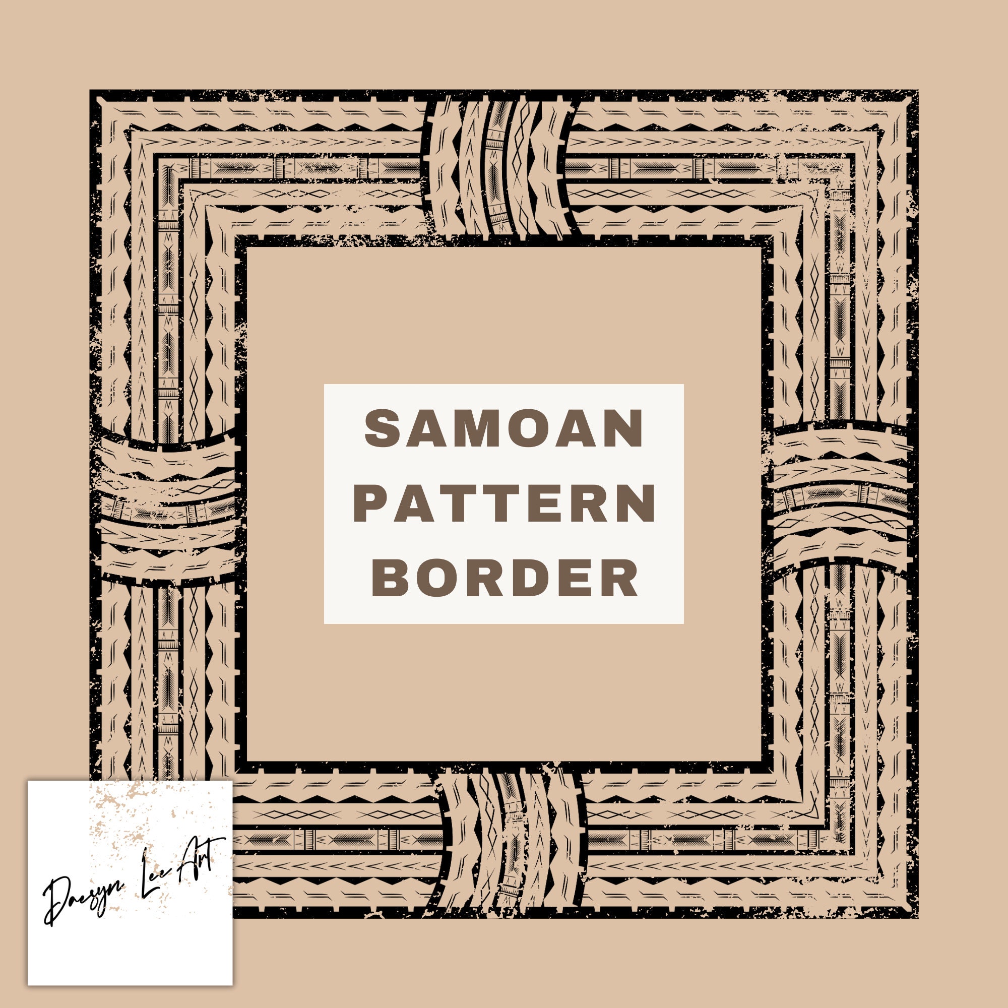 Samoan SQUARE Border 100cm instant Digital Download - Etsy New Zealand