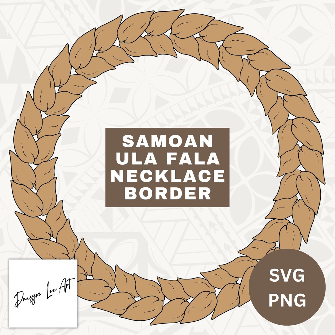 Samoan Ula Fala Necklace BORDER *digital Download Only* SVG/PNG - Etsy