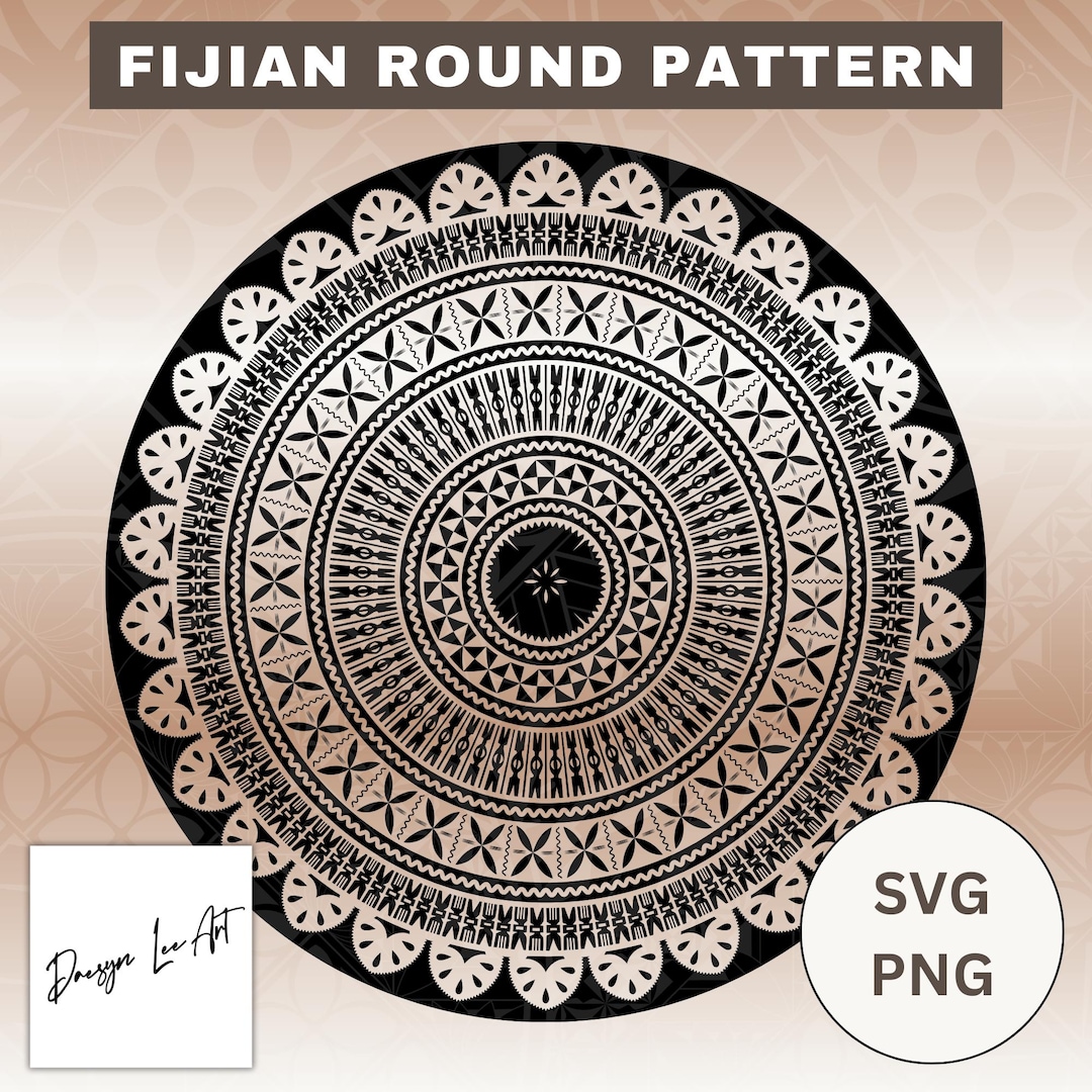 Fijian Round Pattern PNG/SVG Files instant Digital Download - Etsy