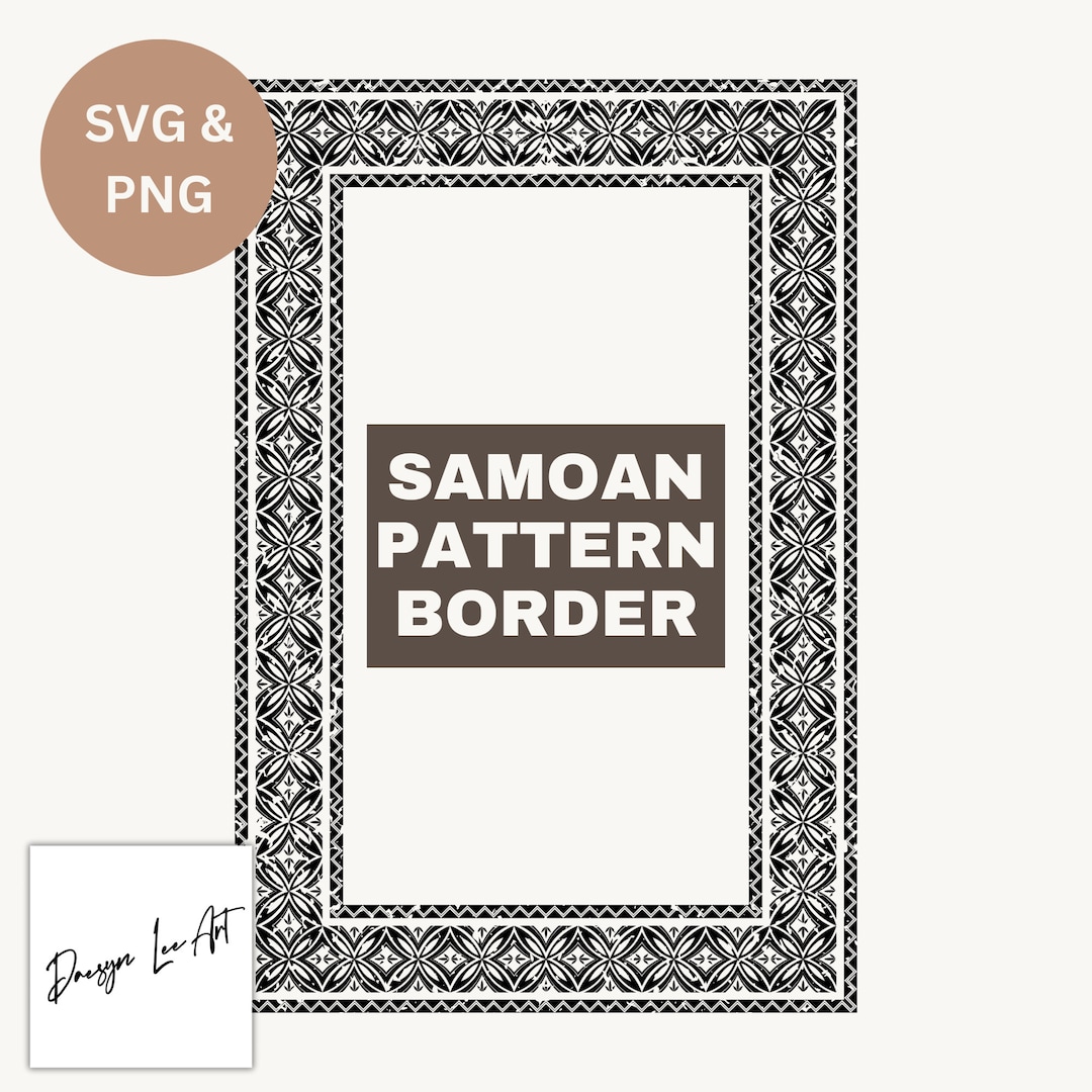 Samoan/polynesian Rectangle - BORDER 4x6" *instant Digital Download* - Etsy