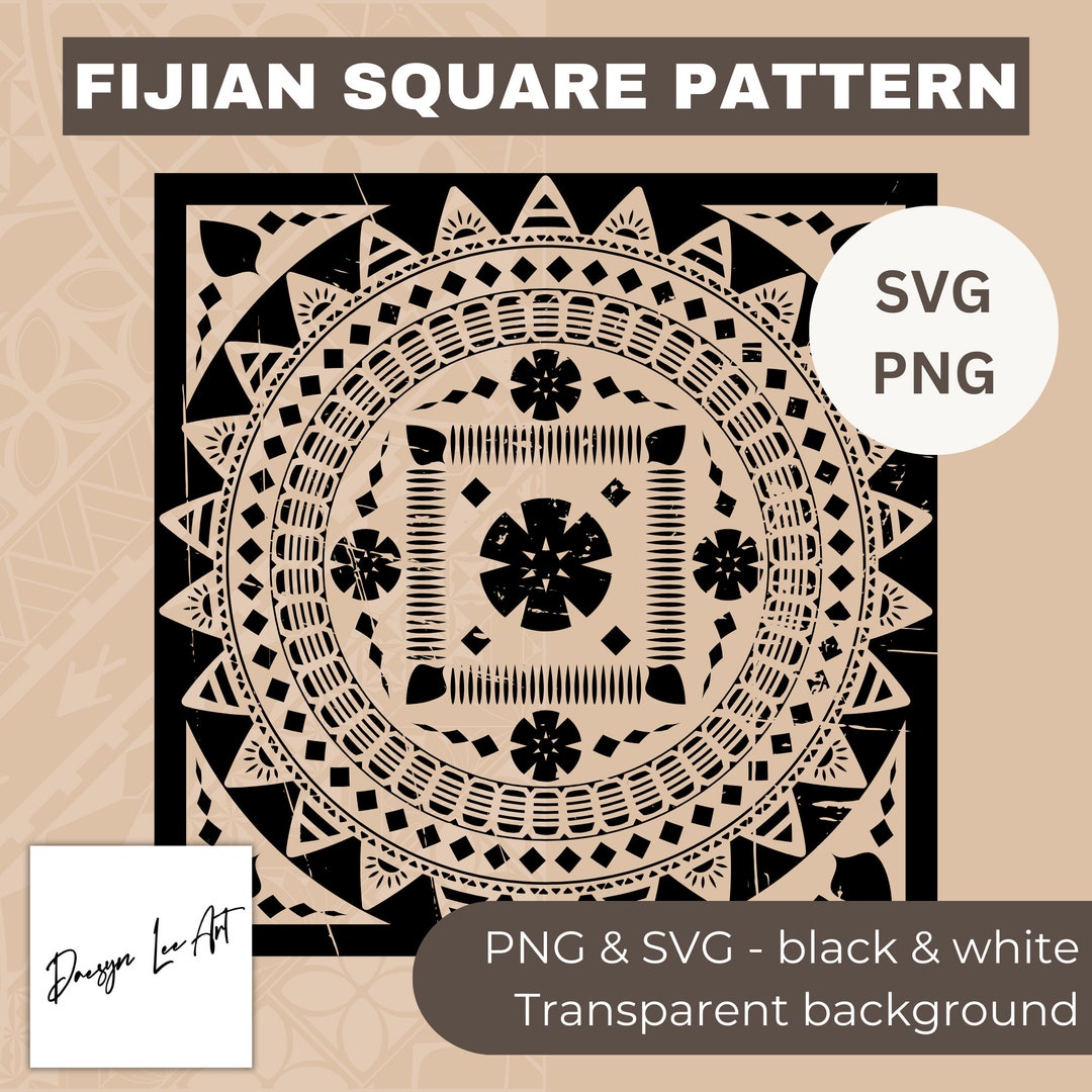 Fijian Square Pattern PNG/SVG Files instant Digital Download - Etsy
