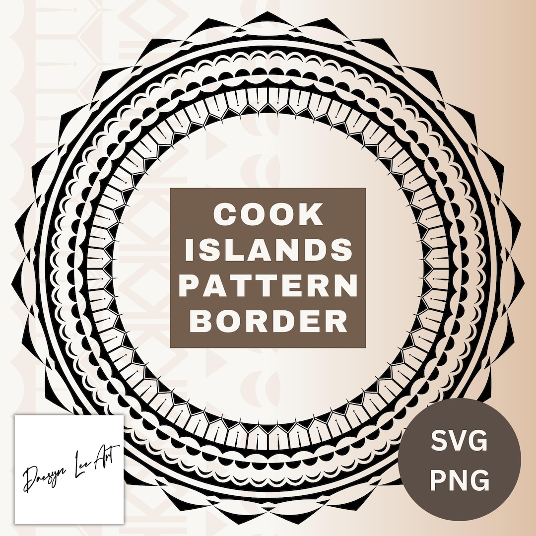 Cook Islands Pattern Border digital Files Only - Etsy New Zealand
