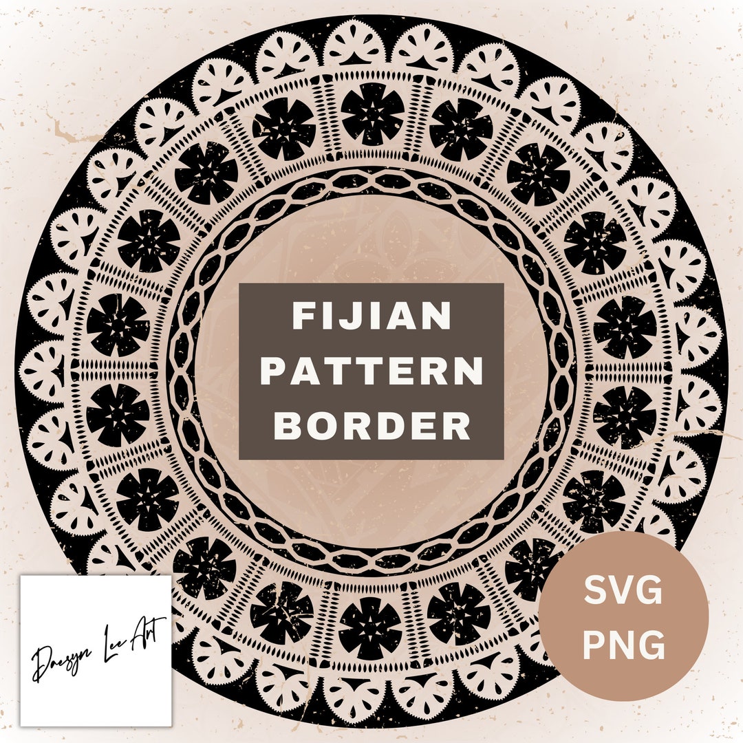 Fijian Pattern Border - PNG/SVG Files *instant Digital Download* - Etsy
