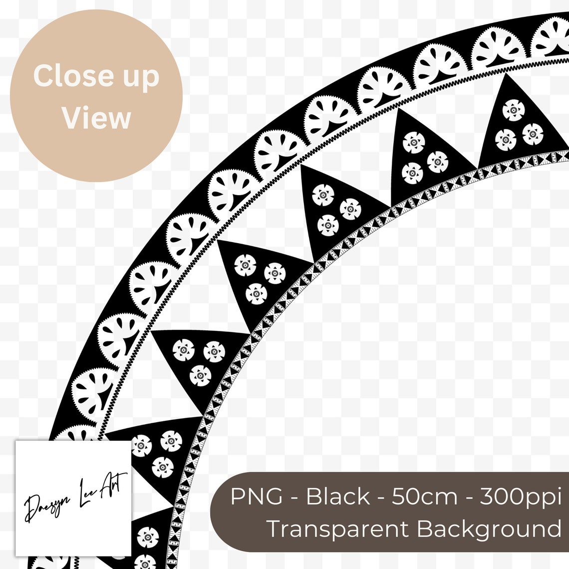 Fijian Pattern Border PNG File instant Digital Download - Etsy