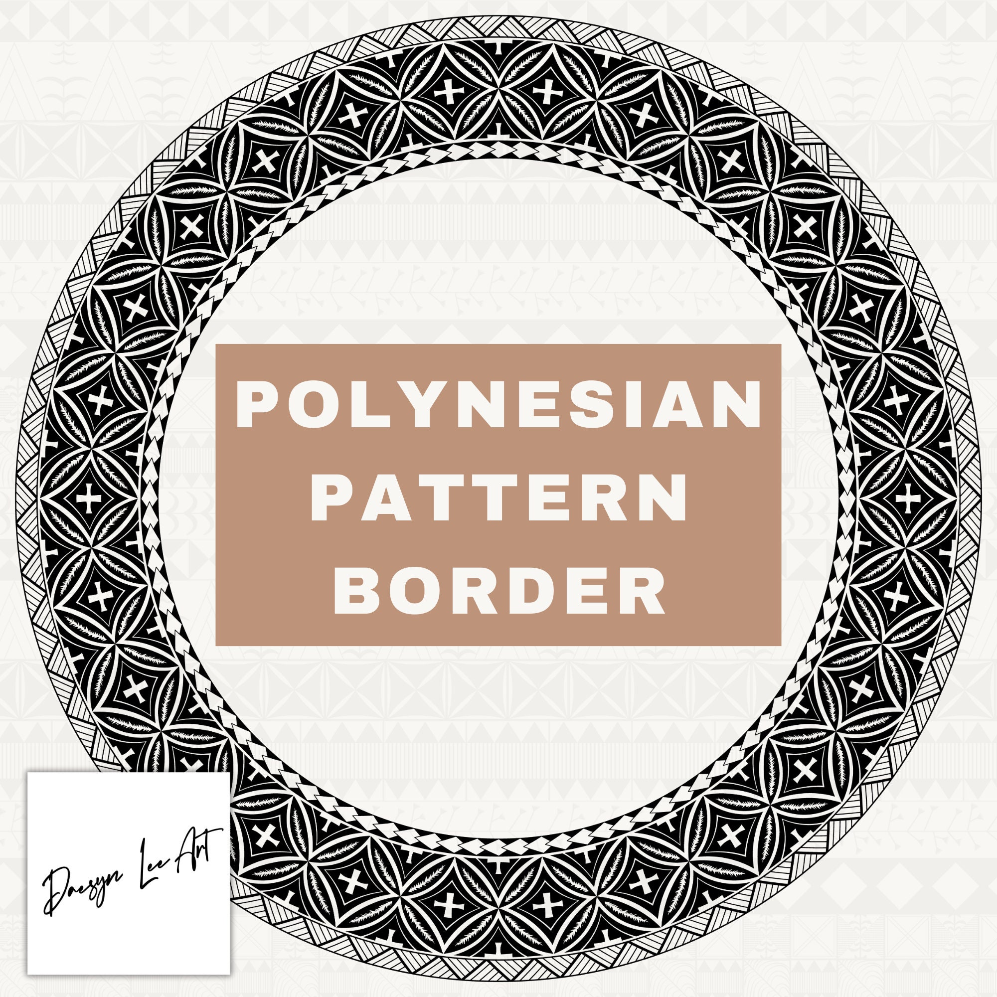 Polynesian BORDER 50cm digital File Only - Etsy