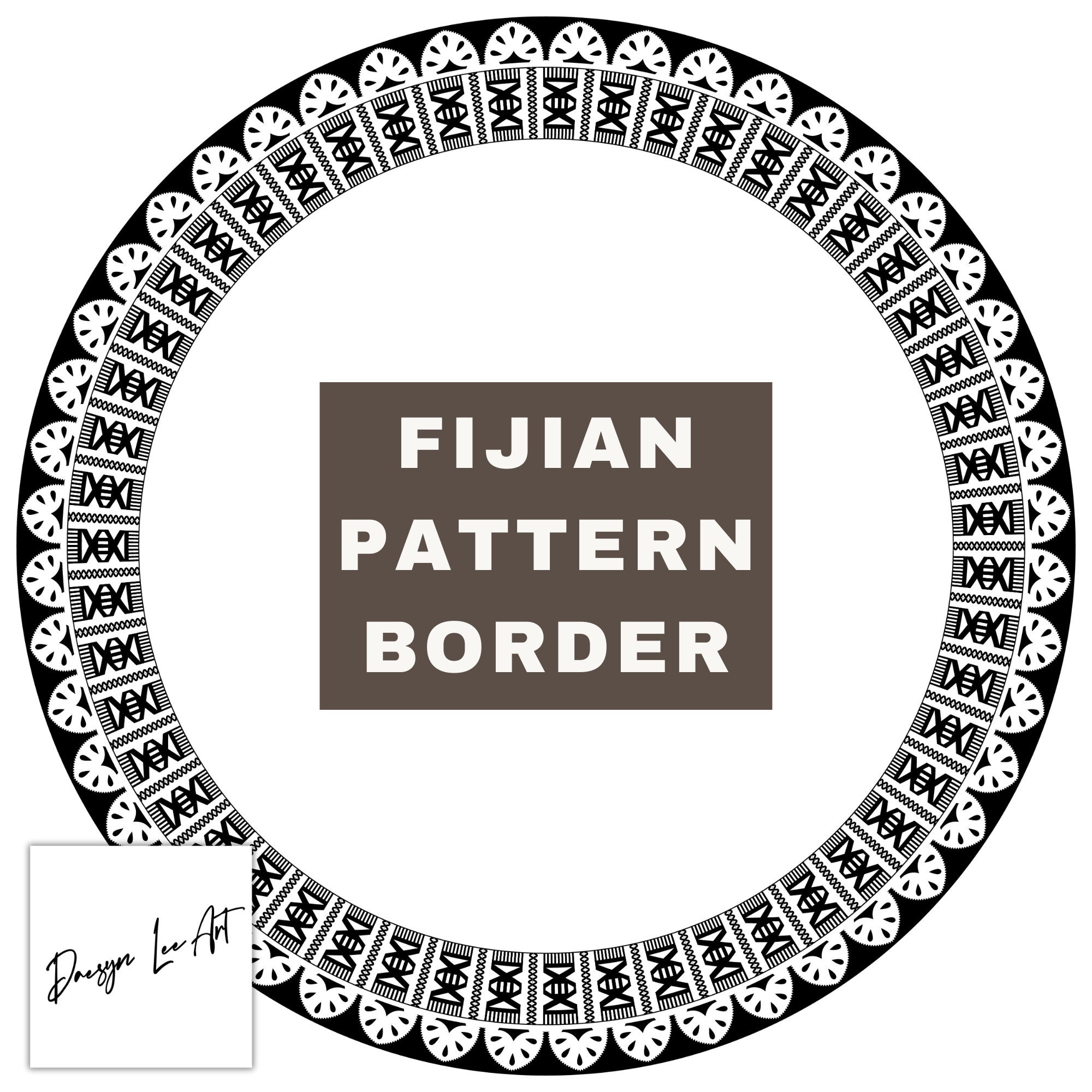 Fijian Pattern Border - PNG File *instant Digital Download* - Etsy ...