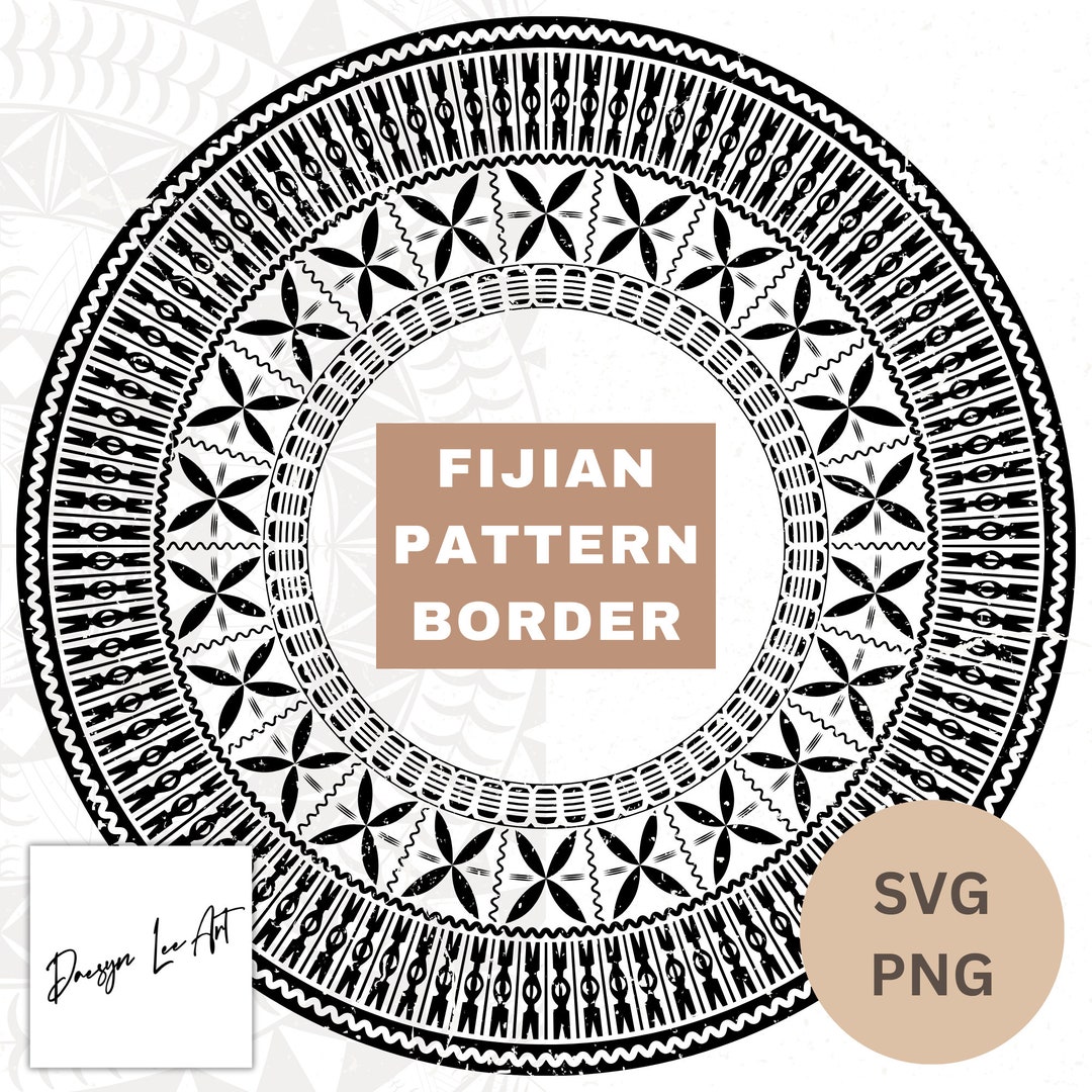 Fijian Pattern Border - PNG/SVG Files *instant Digital Download* - Etsy