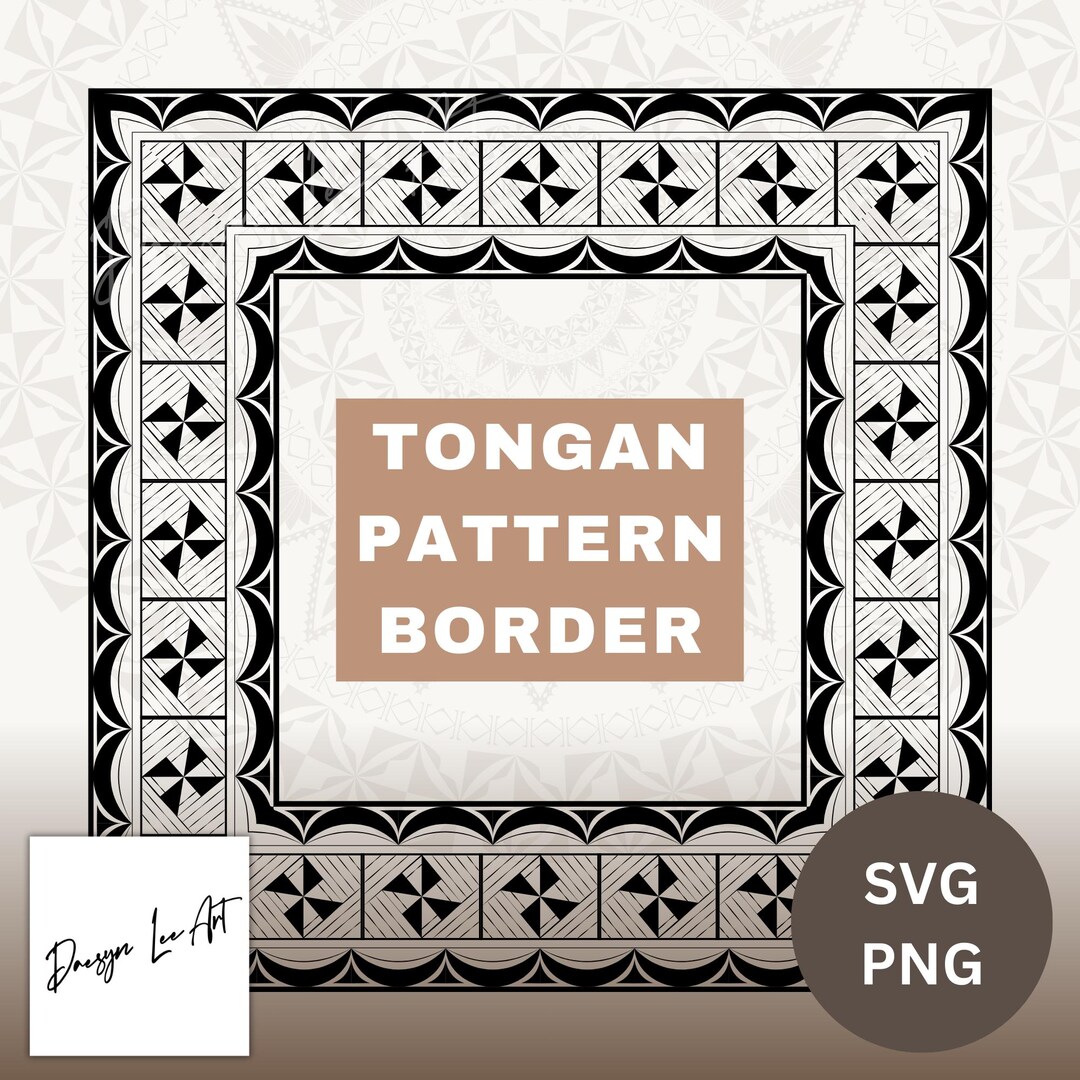 Tongan Pattern Border 50cm *instant Digital Download* SVG/PNG - Etsy