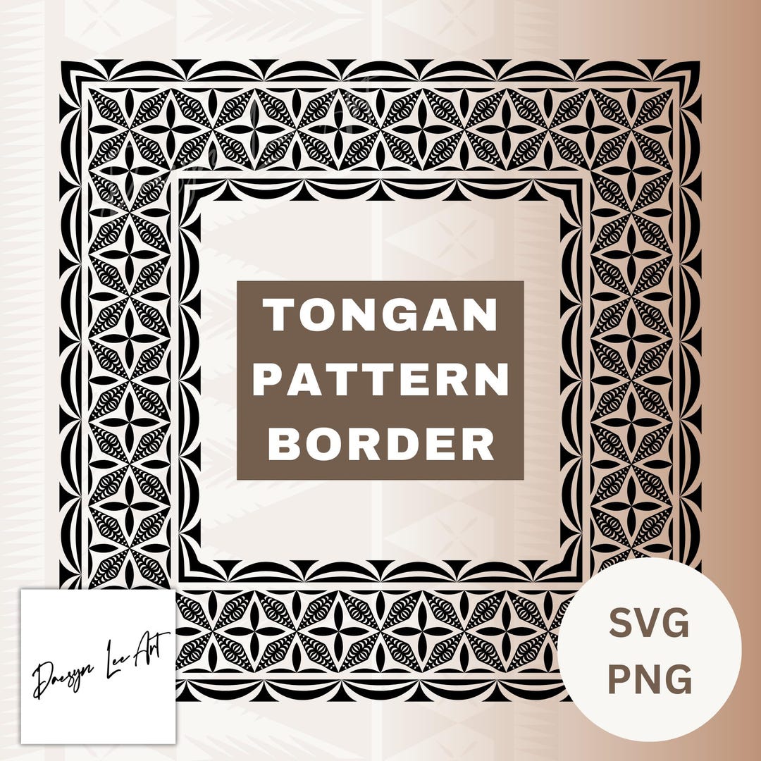 Tongan Pattern Border 50cm *instant Digital Download* SVG/PNG - Etsy