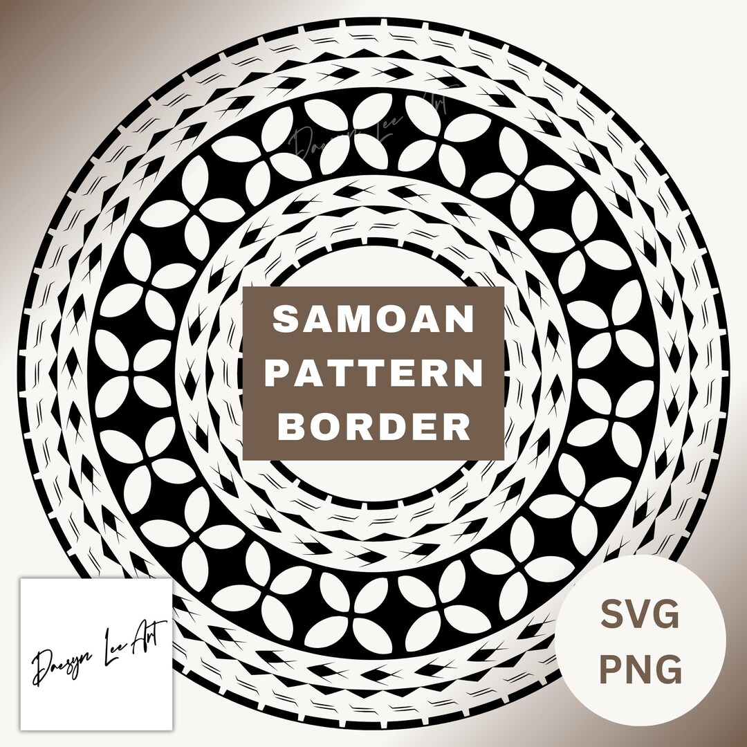 Samoan Pattern BORDER *digital Download Only* SVG/PNG - Etsy
