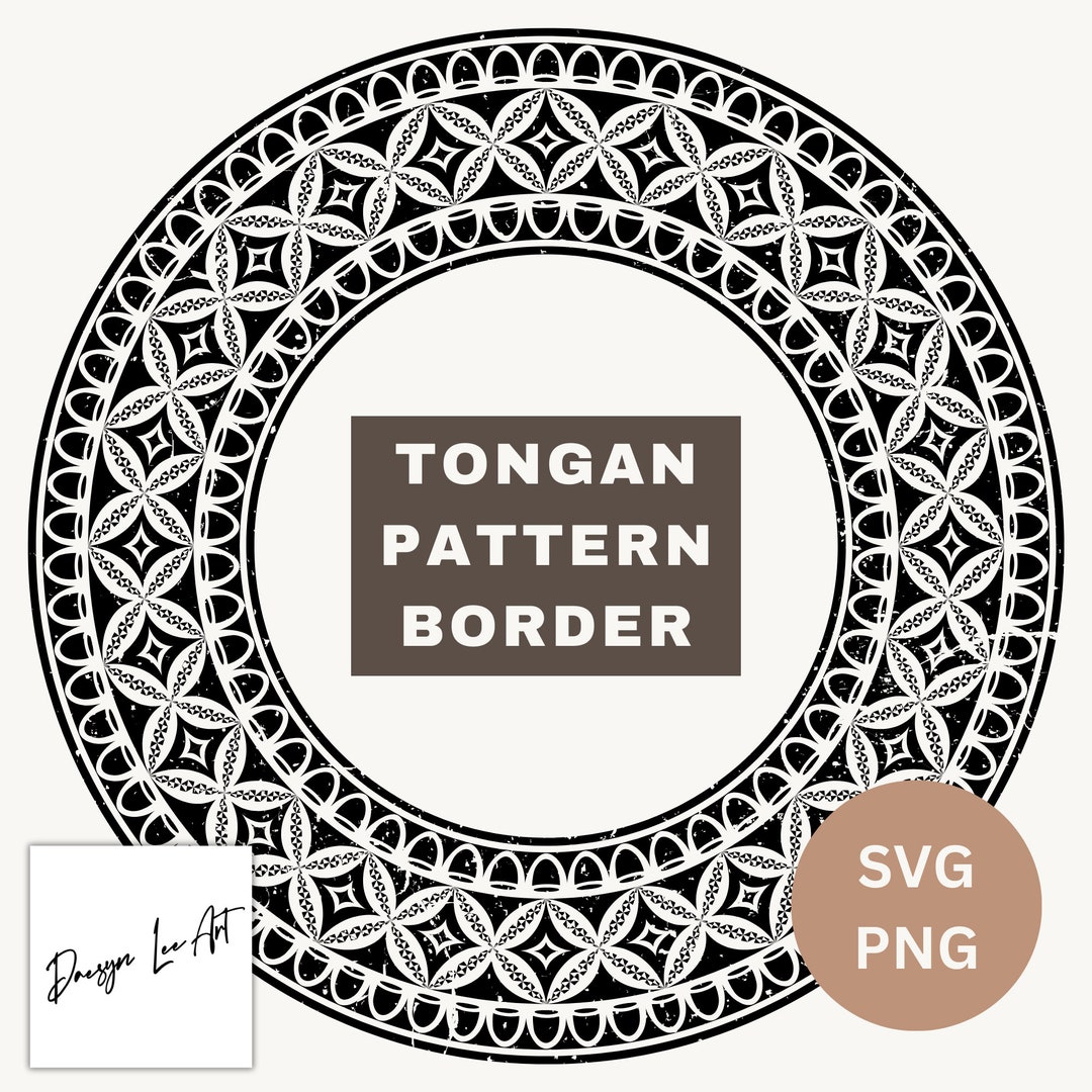 Tongan Pattern Border 50cm *instant Digital Download* - Etsy