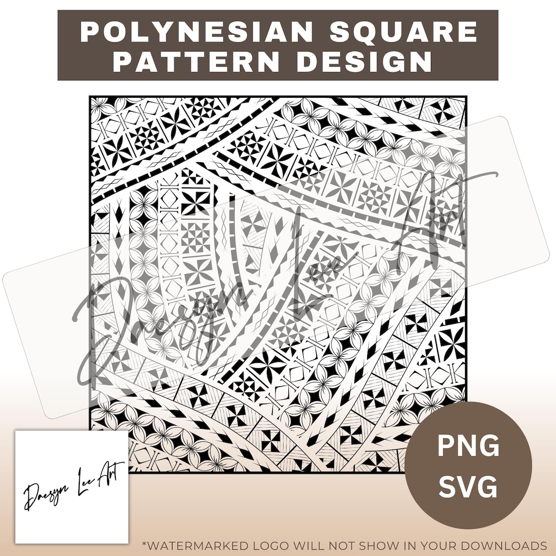 Polynesian Square Pattern Design *instant Digital Download* PNG-SVG - Etsy