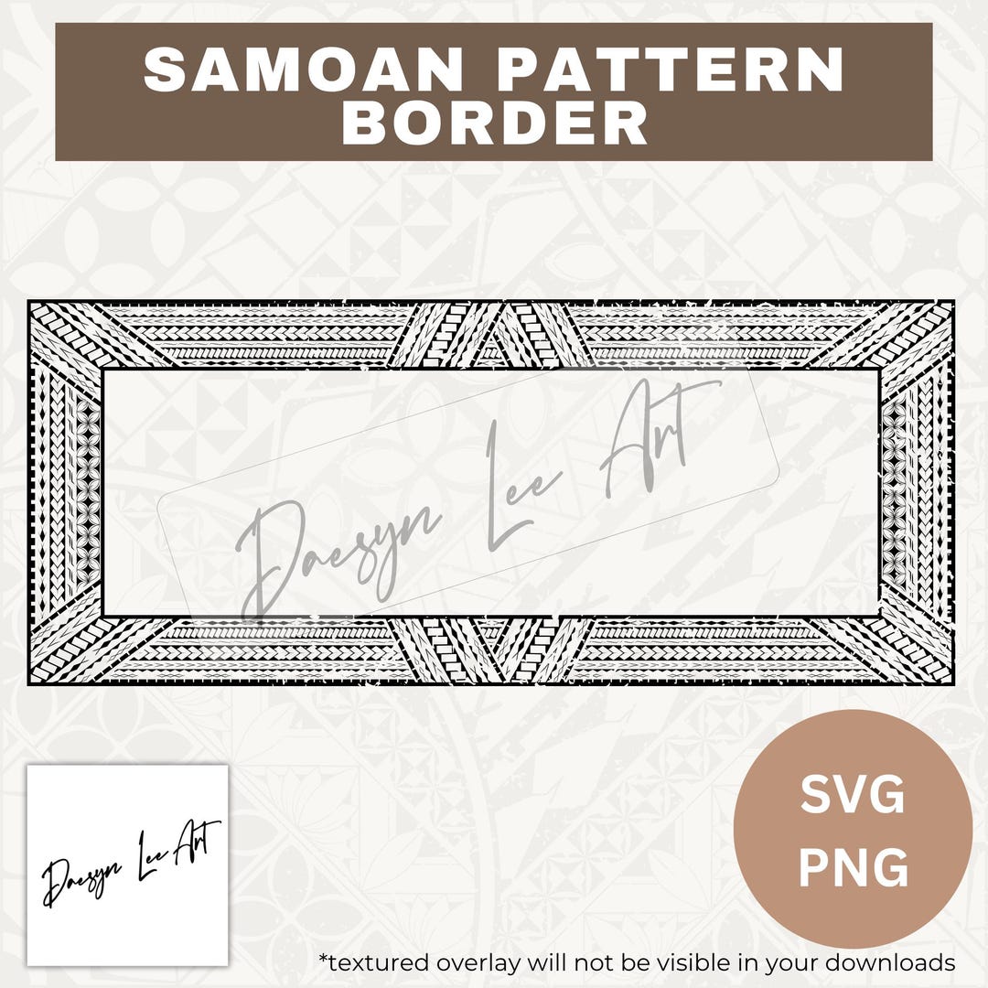 Samoan Rectangle Border *instant Digital Download* - Etsy