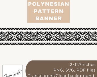 Polynesian Pattern Banner instant Digital Download PNG-SVG - Etsy