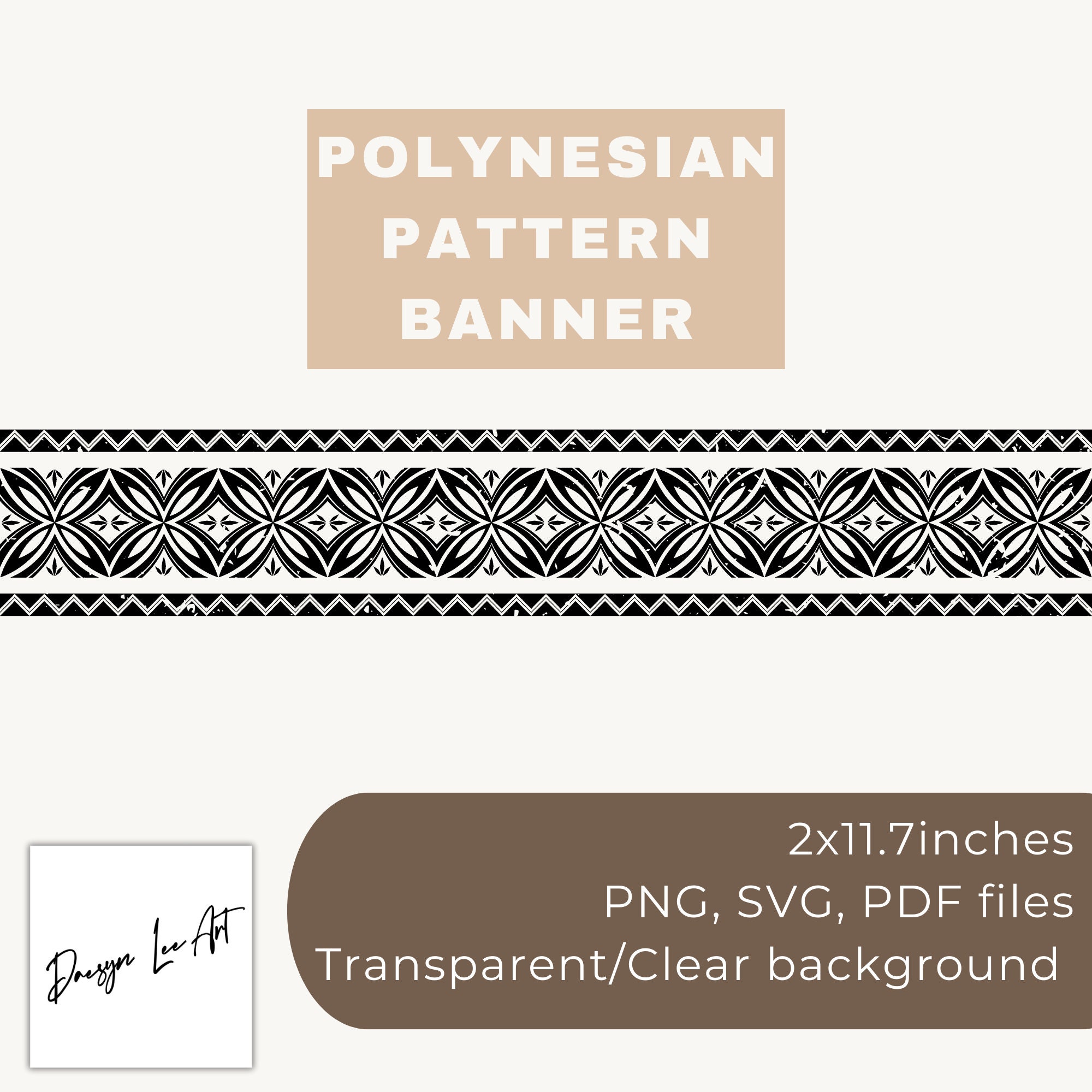 Polynesian Pattern Banner *instant Digital Download* PNG-SVG-PDF - Etsy