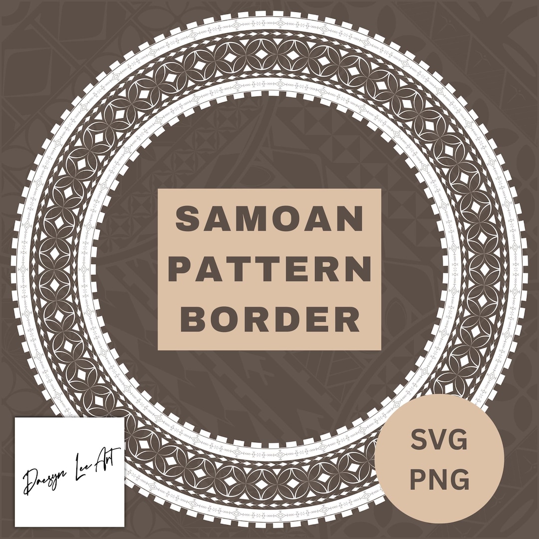 Samoan Pattern Border *digital File Only* SVG/PNG - Etsy