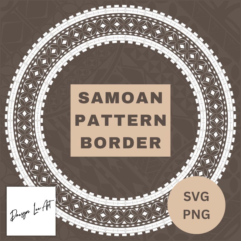 Samoan Pattern Border *digital File Only* SVG/PNG - Etsy