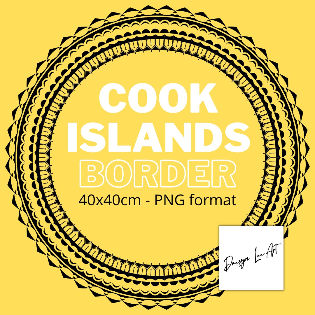 Cook Islands Border digital Files Only - Etsy