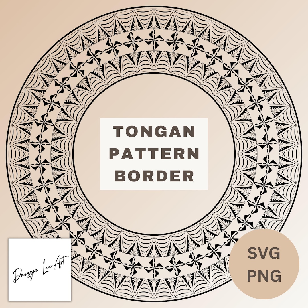 Tongan Pattern Border *instant Digital Download* SVG/PNG - Etsy