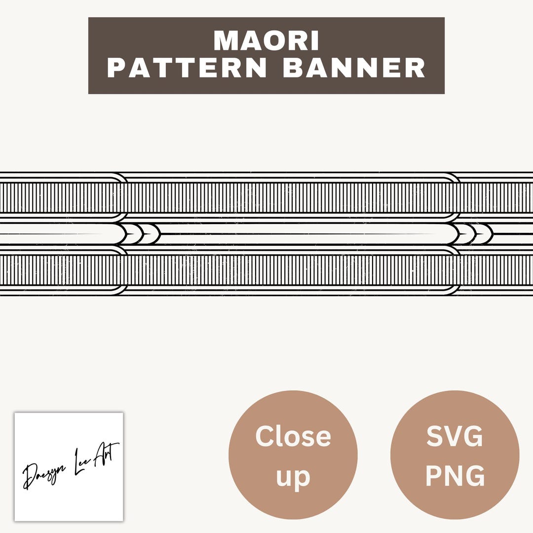 Maori Pattern Banner *digital File Only* SVG/PNG - Etsy
