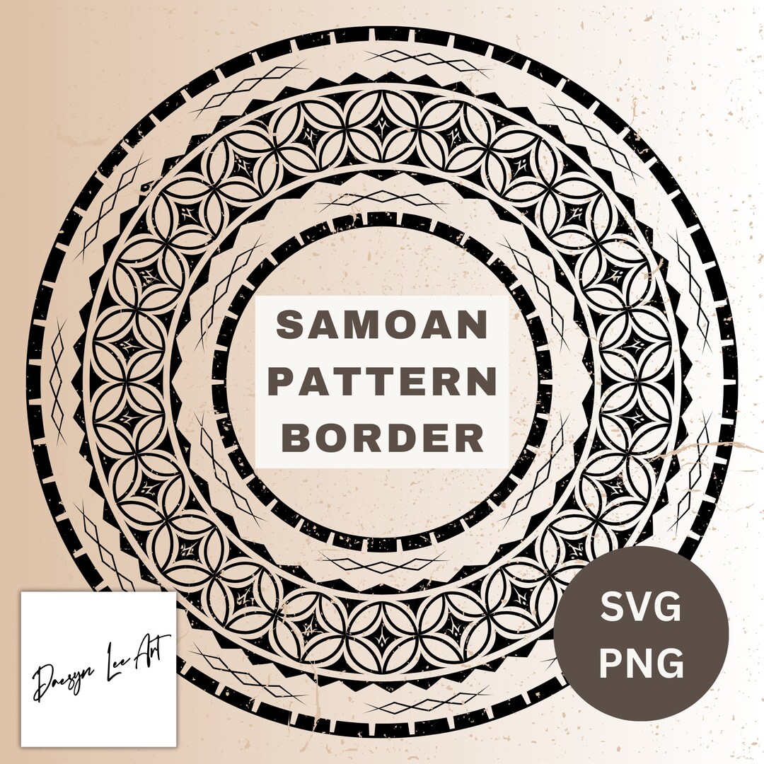 Samoan Pattern BORDER *digital Download Only* SVG/PNG - Etsy