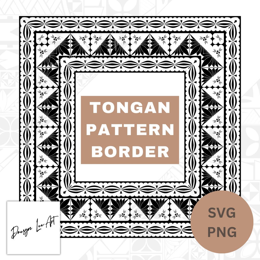 Tongan Pattern Border 50cm *instant Digital Download* SVG/PNG - Etsy