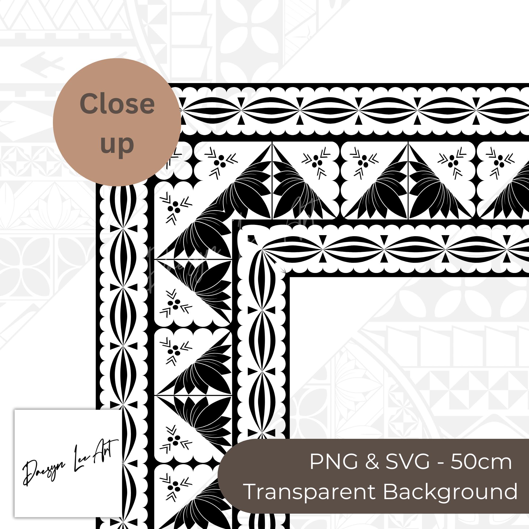 Tongan Pattern Border 50cm *instant Digital Download* SVG/PNG - Etsy
