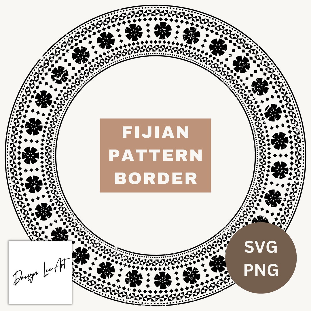 Fijian Pattern Border - PNG/SVG Files *instant Digital Download* - Etsy