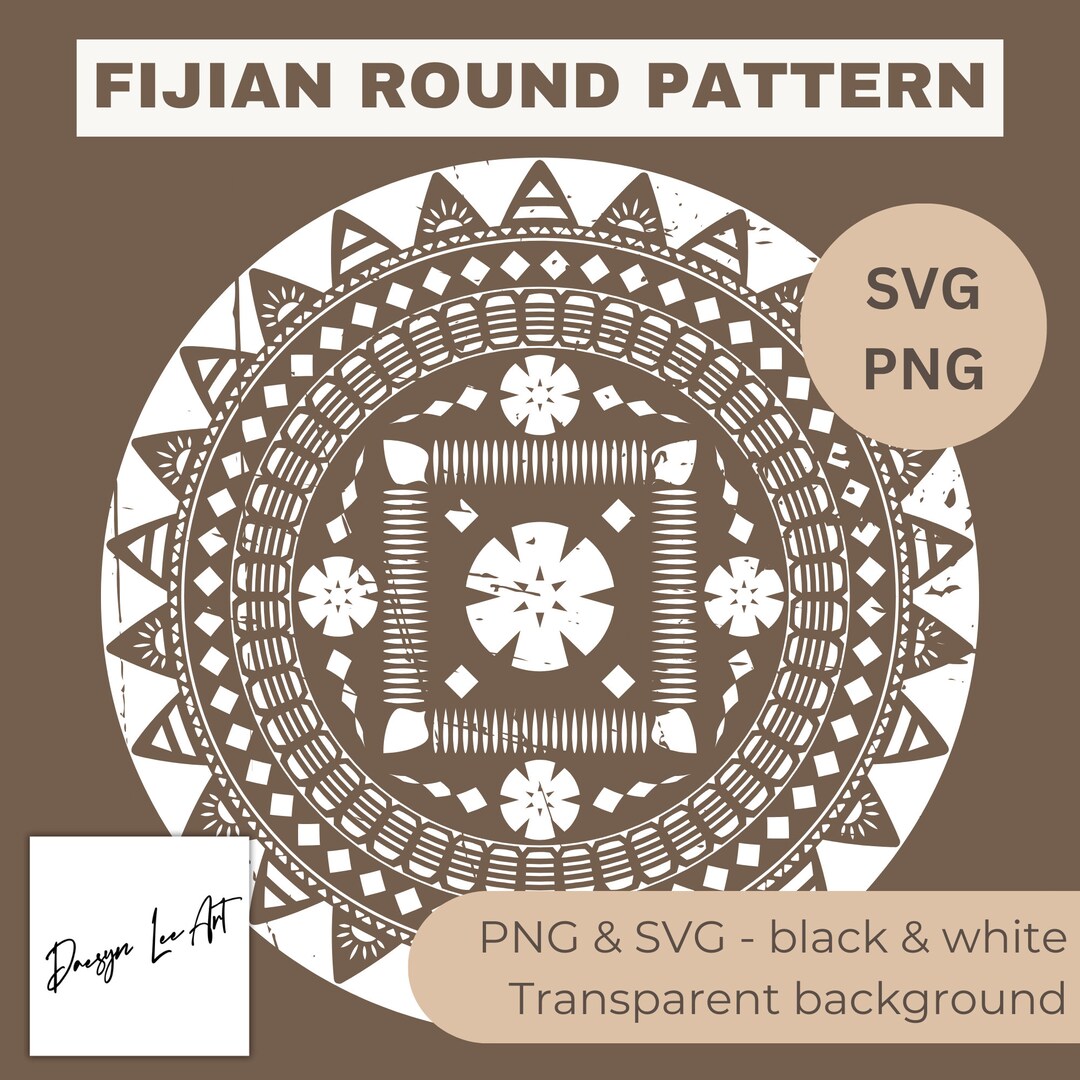 Fijian Round Pattern - PNG/SVG Files *instant Digital Download* - Etsy