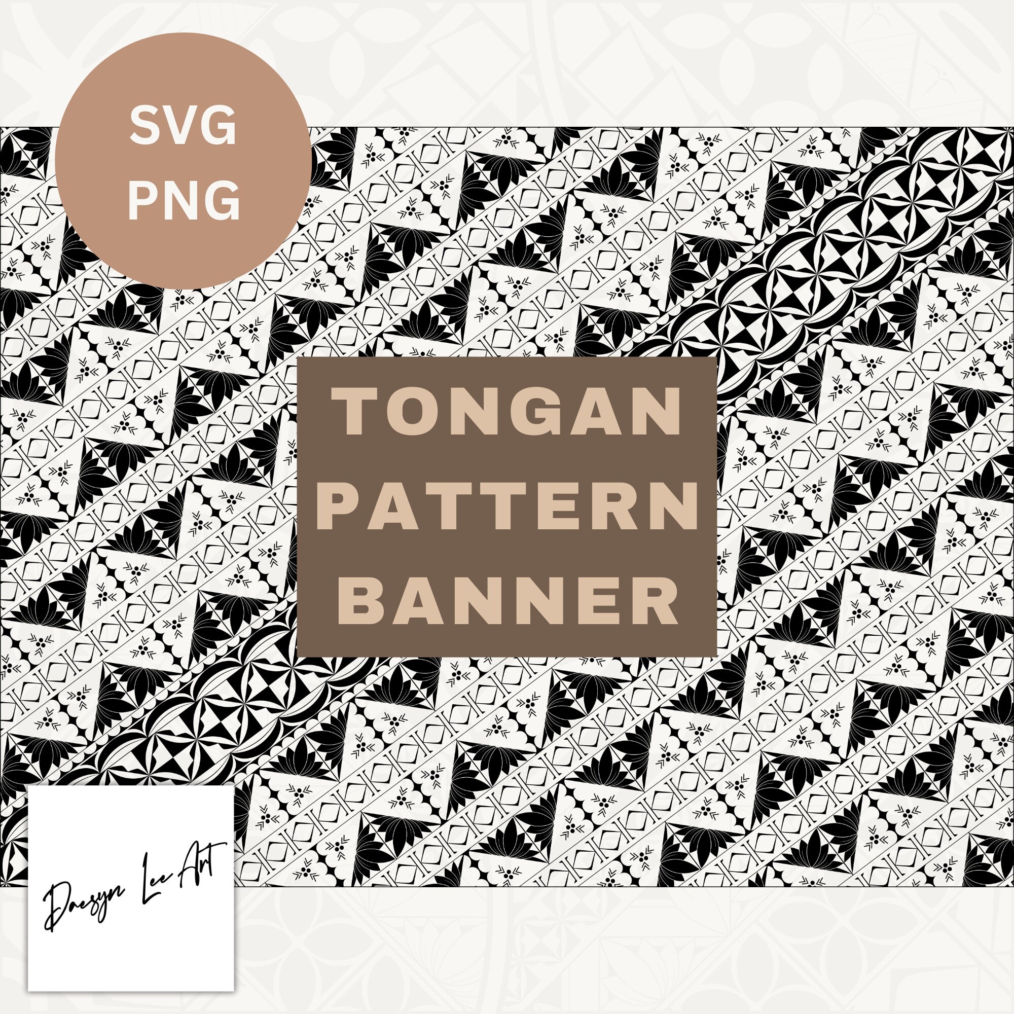 Tongan Pattern Banner 100x75cm Svg-pngdigital File Only - Etsy