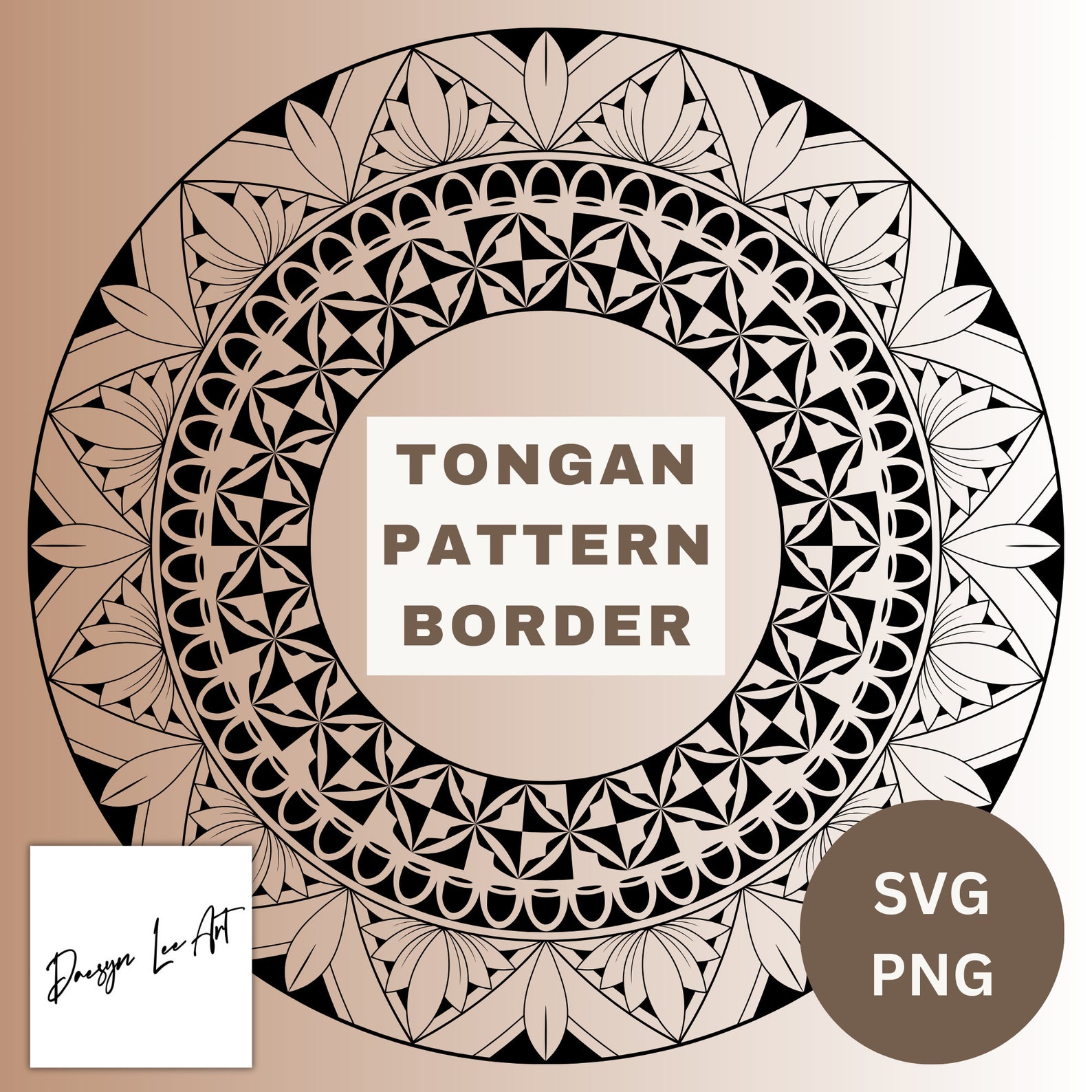 Tongan Pattern Border 50cm SVG/PNG *instant Digital Download* - Etsy